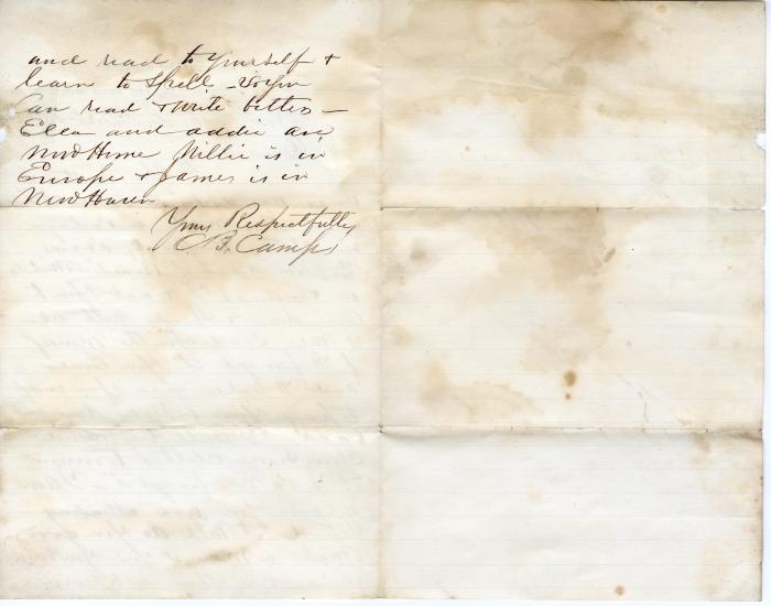 Connecticut Collections : Physical Object : Letter: C.B. Camp to Harry ...